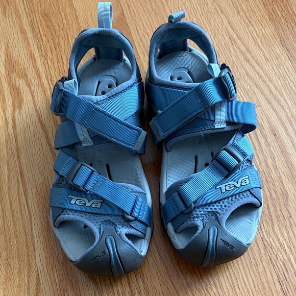 Teva | Shoes | Teva Dusty Blue Strappy Sandals | Poshmark